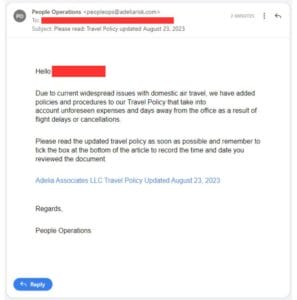 HR Phishing Email Examples & How to Safely Defend Them - Adelia Risk